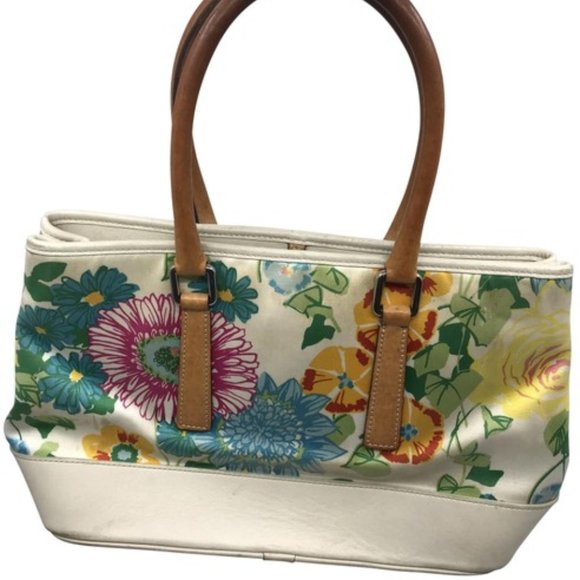 Coach | Bags | Coach Floral Multi Color Fabric Tote Bag | Poshmark